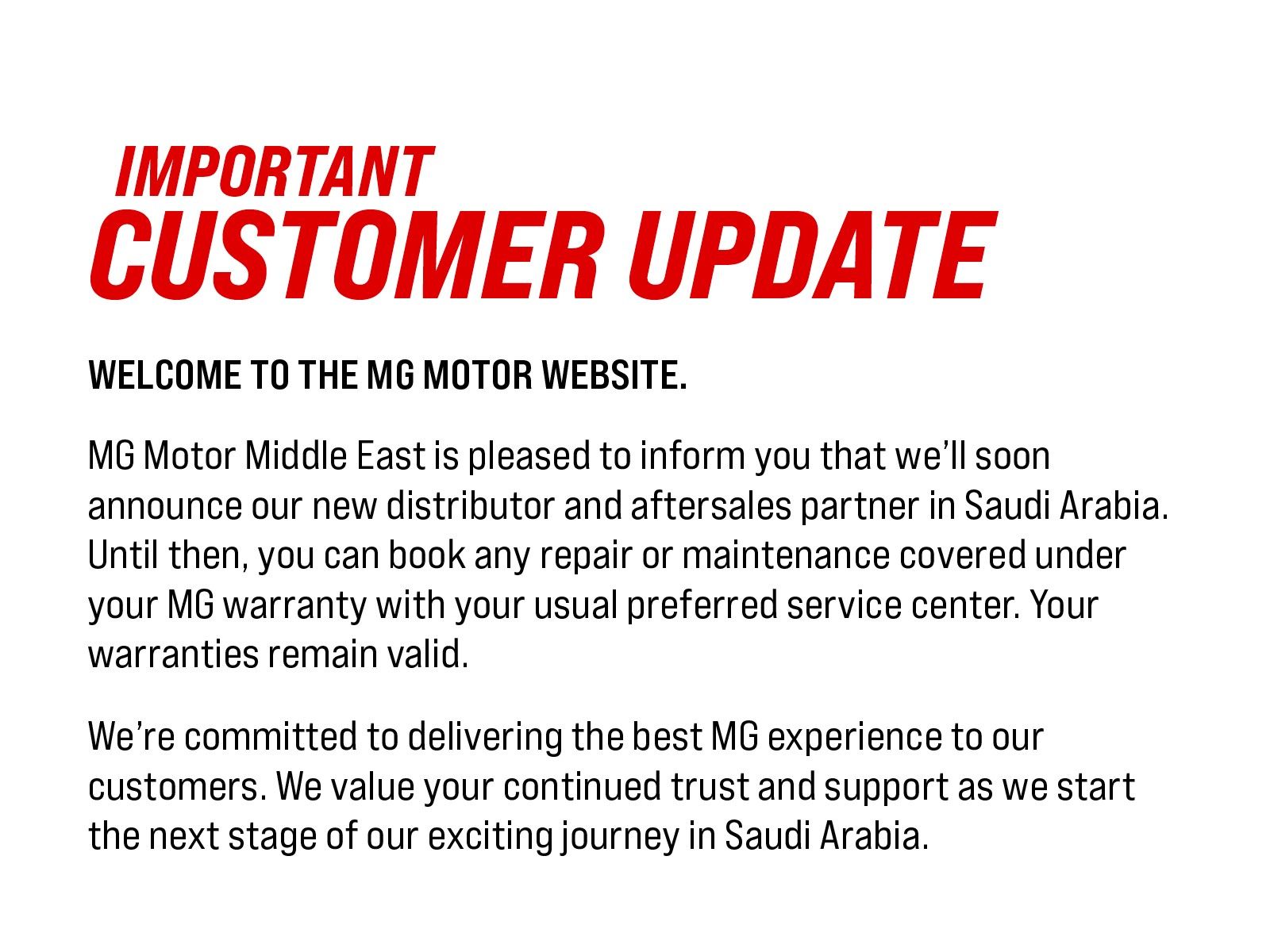 MG Motor | Saudi Arabia | Driven By Passion